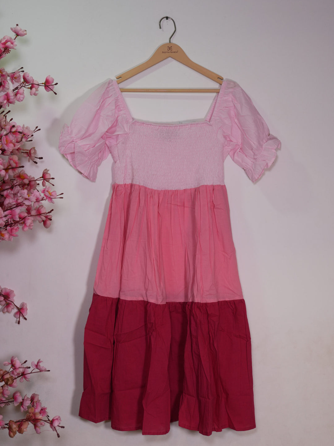 Cotton Printed One Piece | Pink Omber effect – DEEPTHI GANESH ENTERPRISES